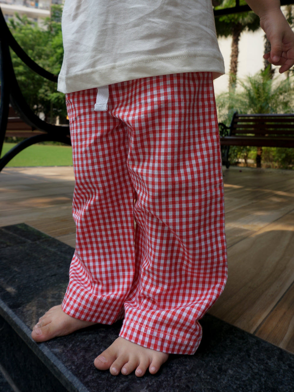 Raspberry Gingham Pants – Gozi
